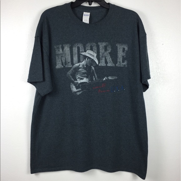 Gildan | Shirts | Justin Moore Country Music Graphic T Shirt | Poshmark